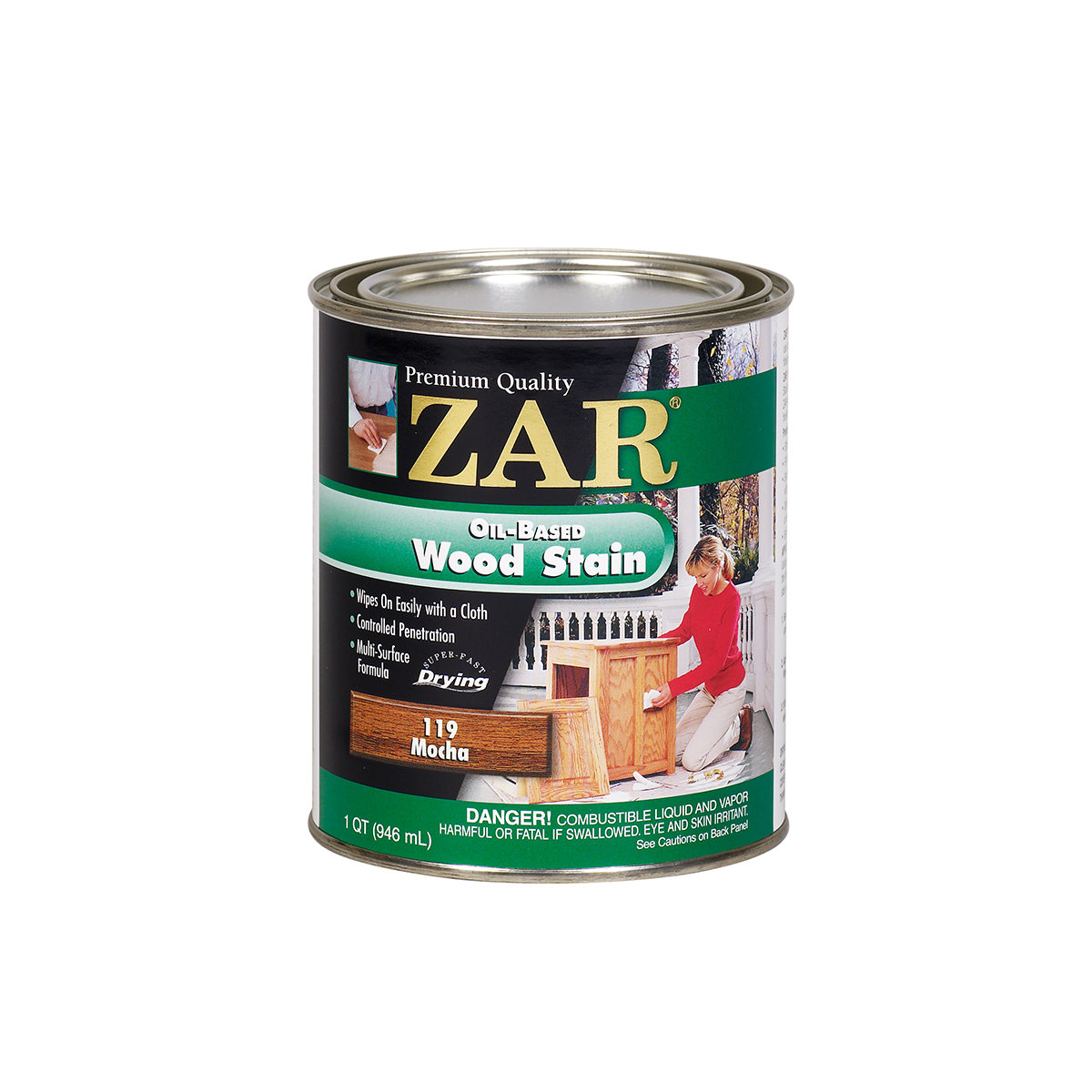 ZAR Mocha 119 Oil-Based Wood Stain - Quart
