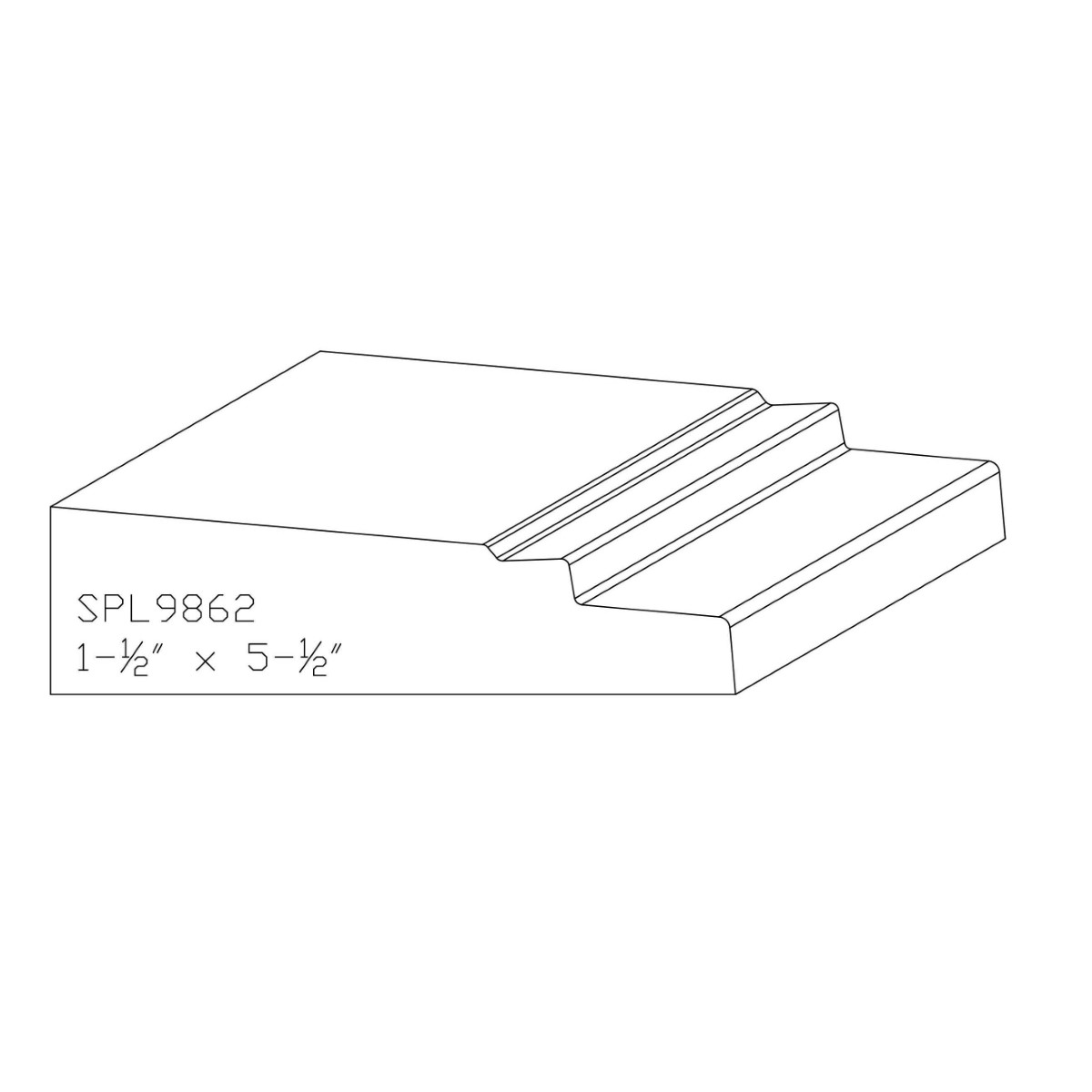 1 1 2 X 5 1 2 X 4 SPL9862 3D Printed Profile Sample