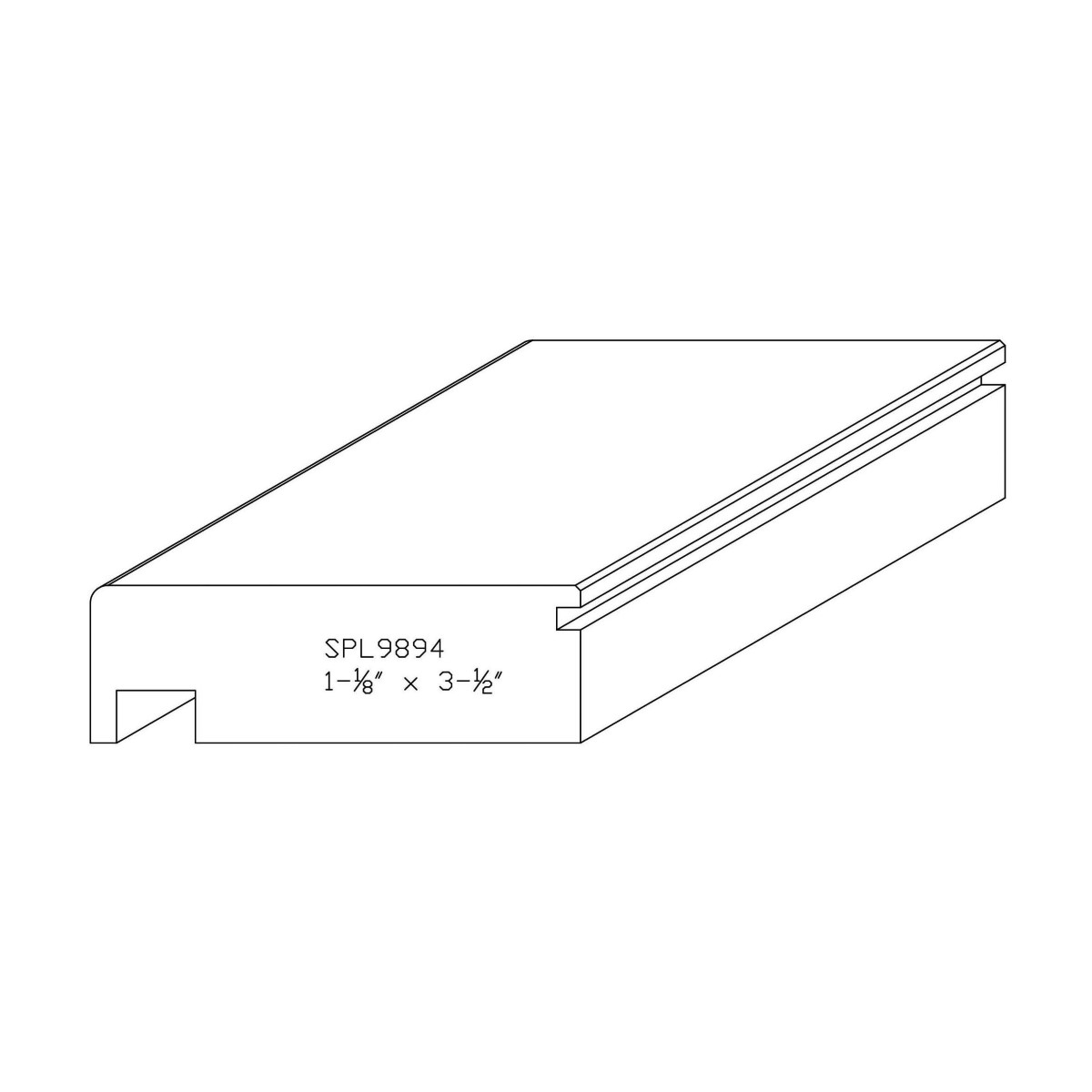 1 1 8 X 3 1 2 X 4 SPL9894 3D Printed Profile Sample