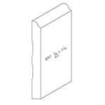 5/8" x 5-1/2" Hickory Tall Single Ripple Baseboard - B208