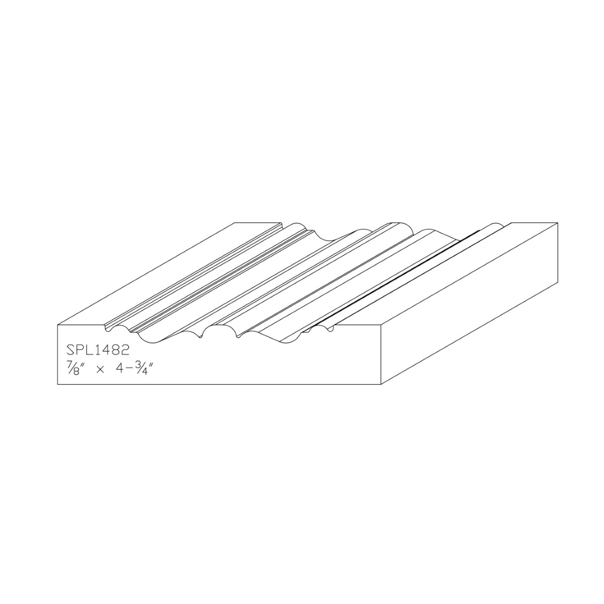 7 8 X 4 3 4 X 4 SPL1482 3D Printed Profile Sample