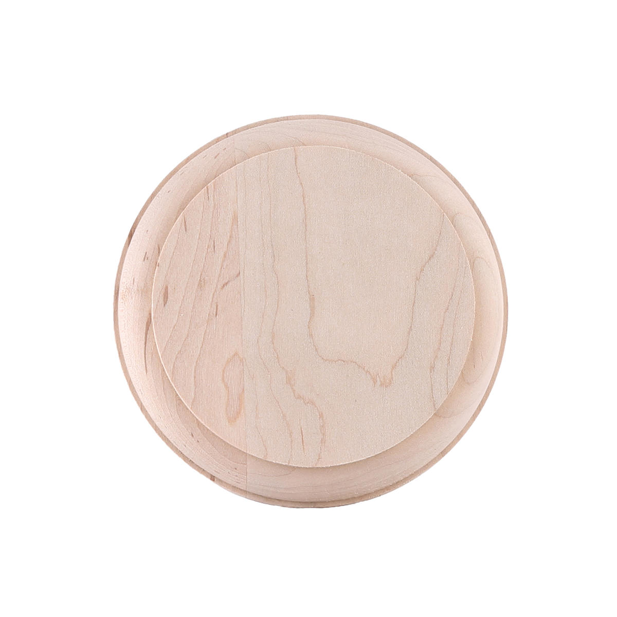 4-9/16" Hard Maple Round Rosette - LJ7026