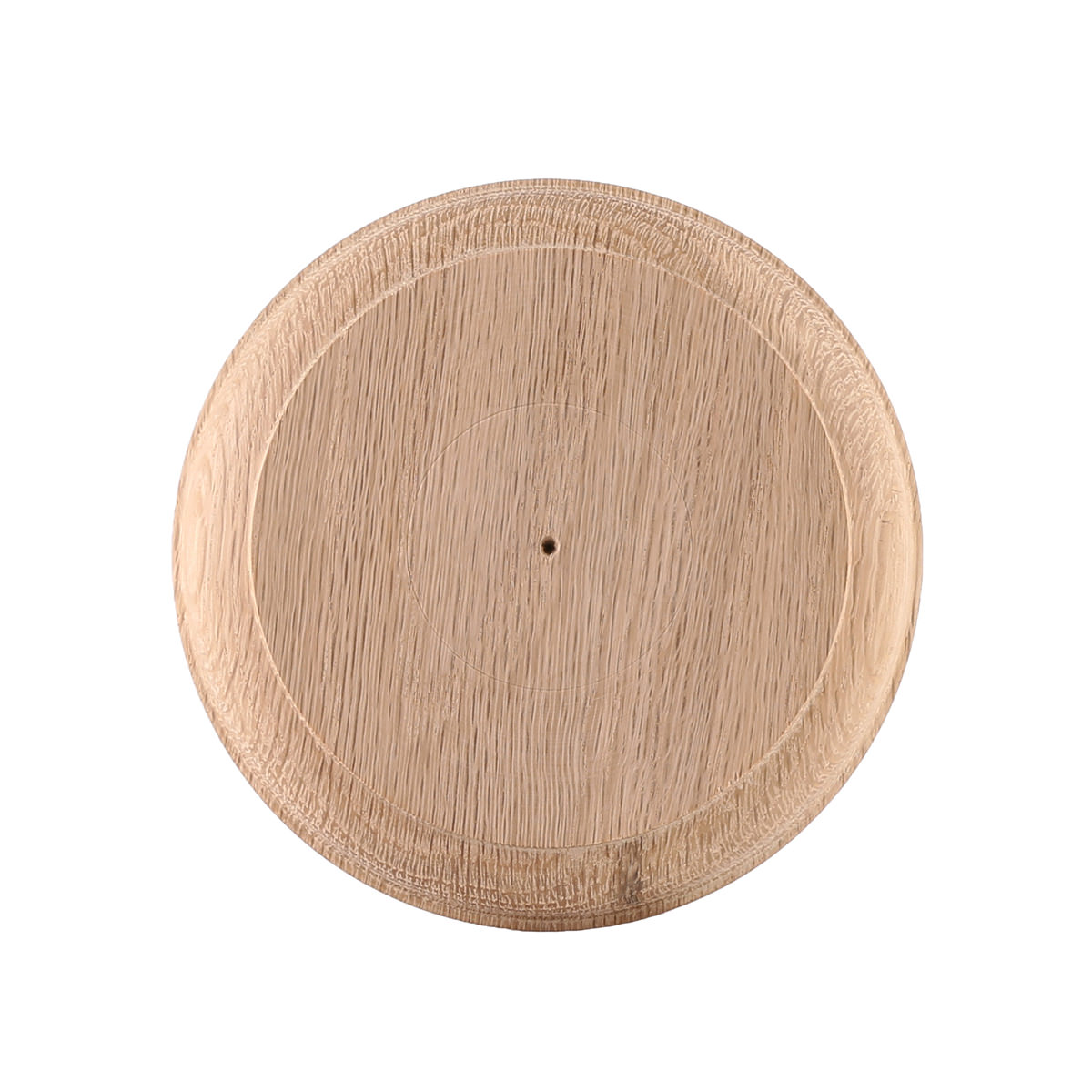 4-9/16" White Oak Round Rosette - LJ7026