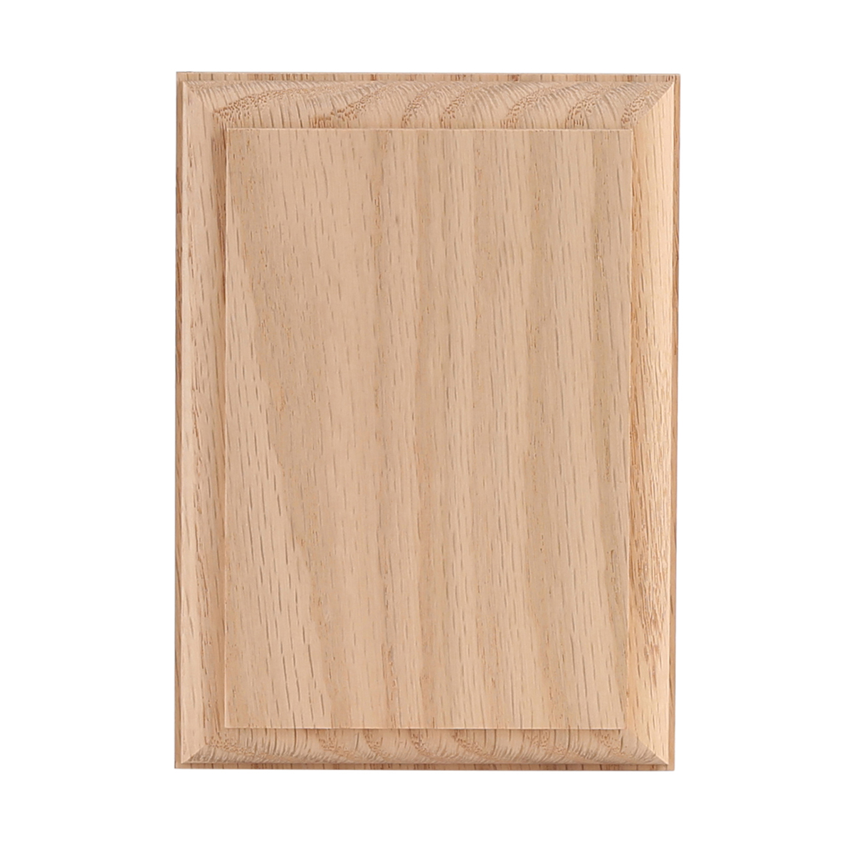 3/4" x 4.313" x 6" Red Oak Rectangular Rosette - LJ7033