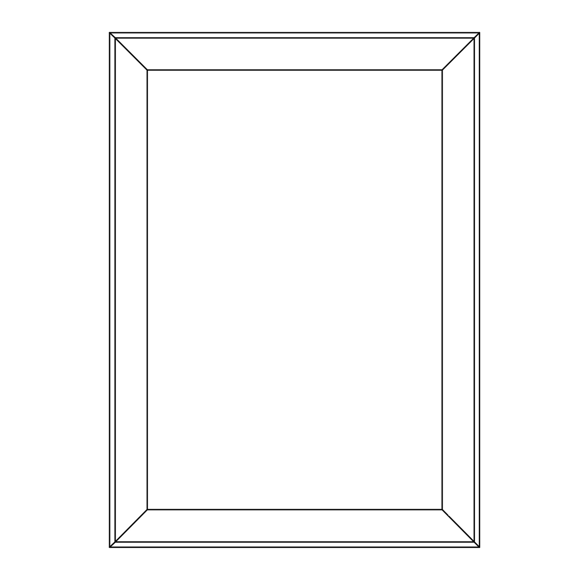 3/4" x 4.313" x 6" Hickory Rectangular Rosette - LJ7033