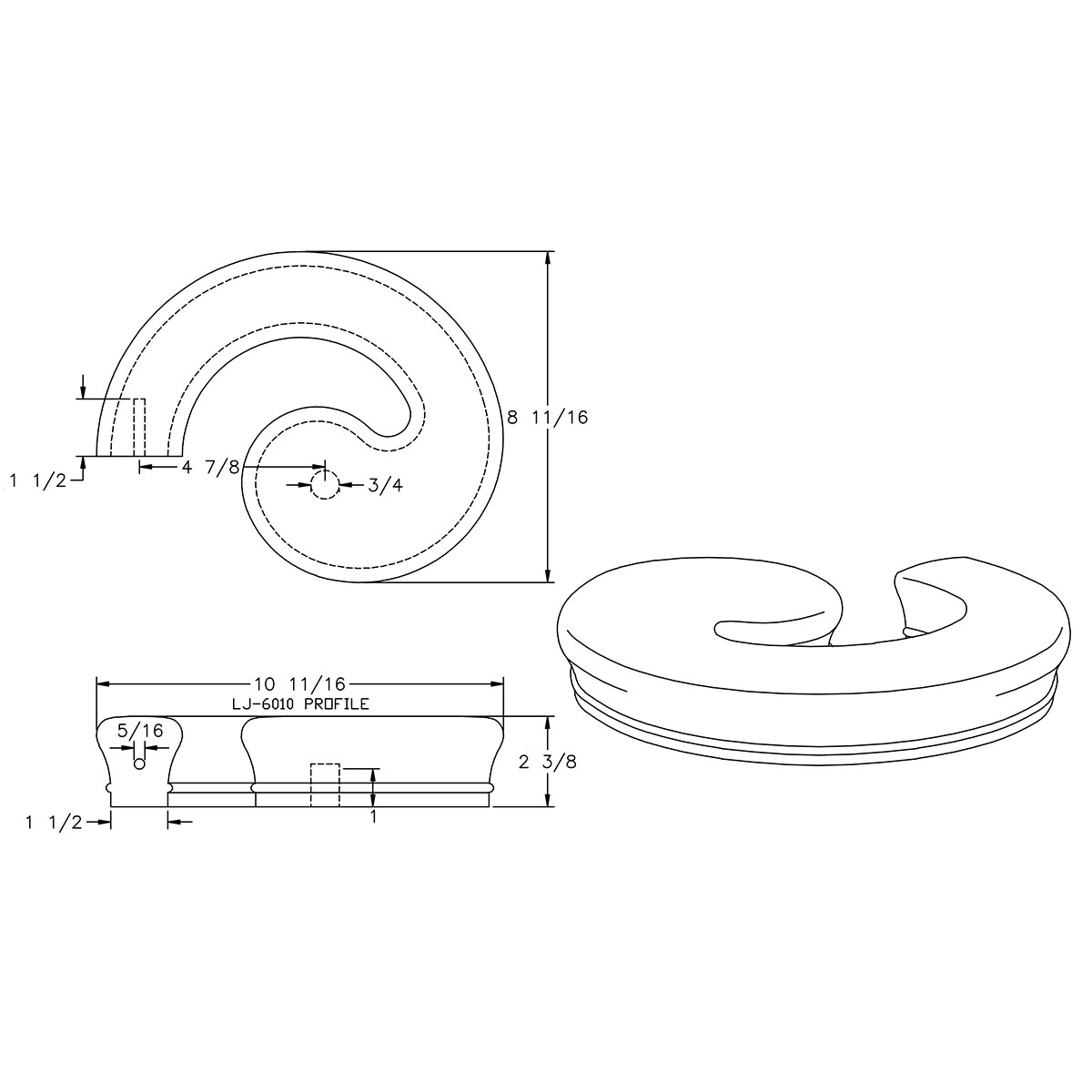 Brazilian Cherry L.H. Volute - LJ7030