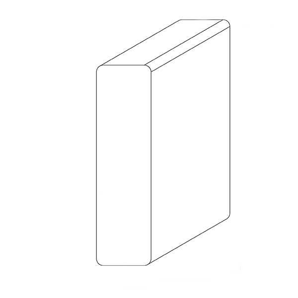 5-1/2" x 1-1/2" White Oak Contemporary Handrail - B6003