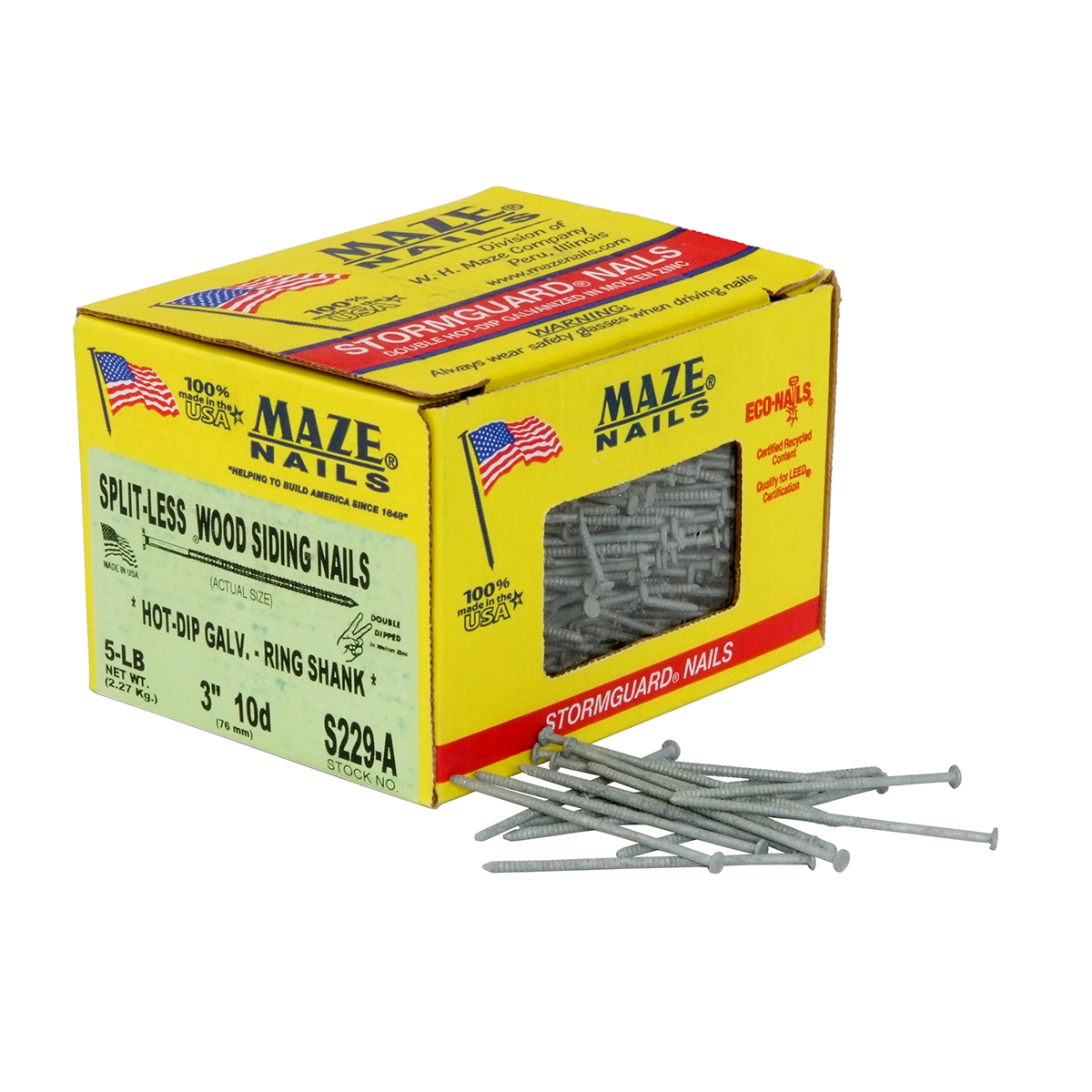 Maze Split Less 3 Wood Siding Nails 5lb Box